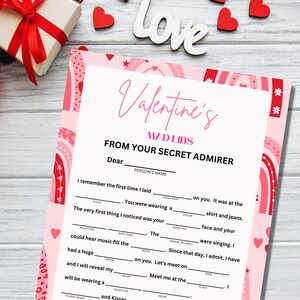 Printable Valentine's Day Game MAD LIBS Game and Activity, Adult Games ...