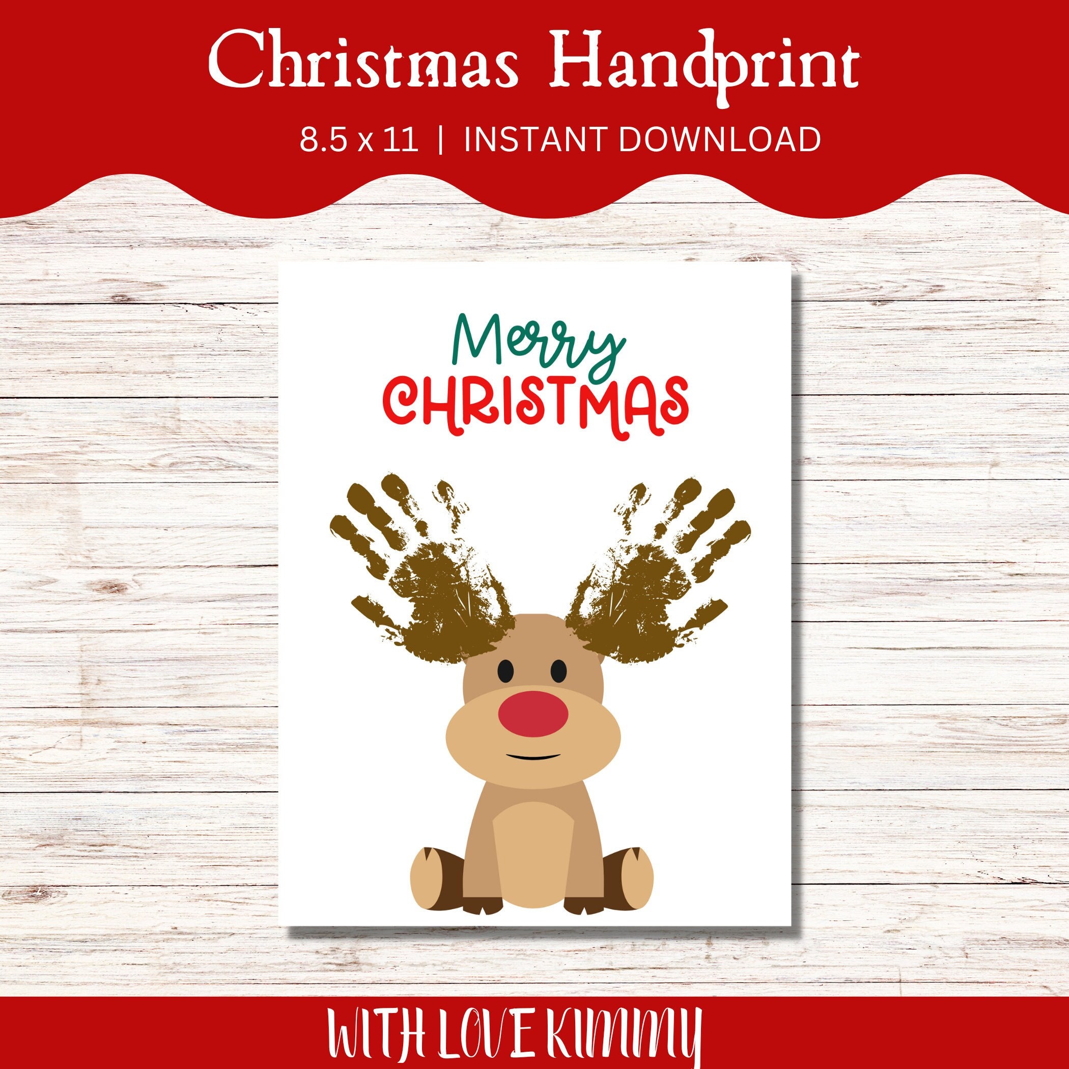 Christmas Handprint Craft Printable , Christmas Preschool Craft ...