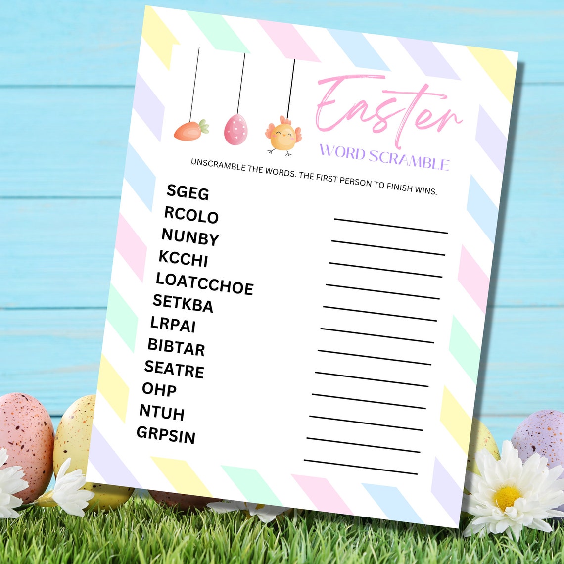 Printable EASTER Game, Easter Kids Game and Activity, Adult Games ...