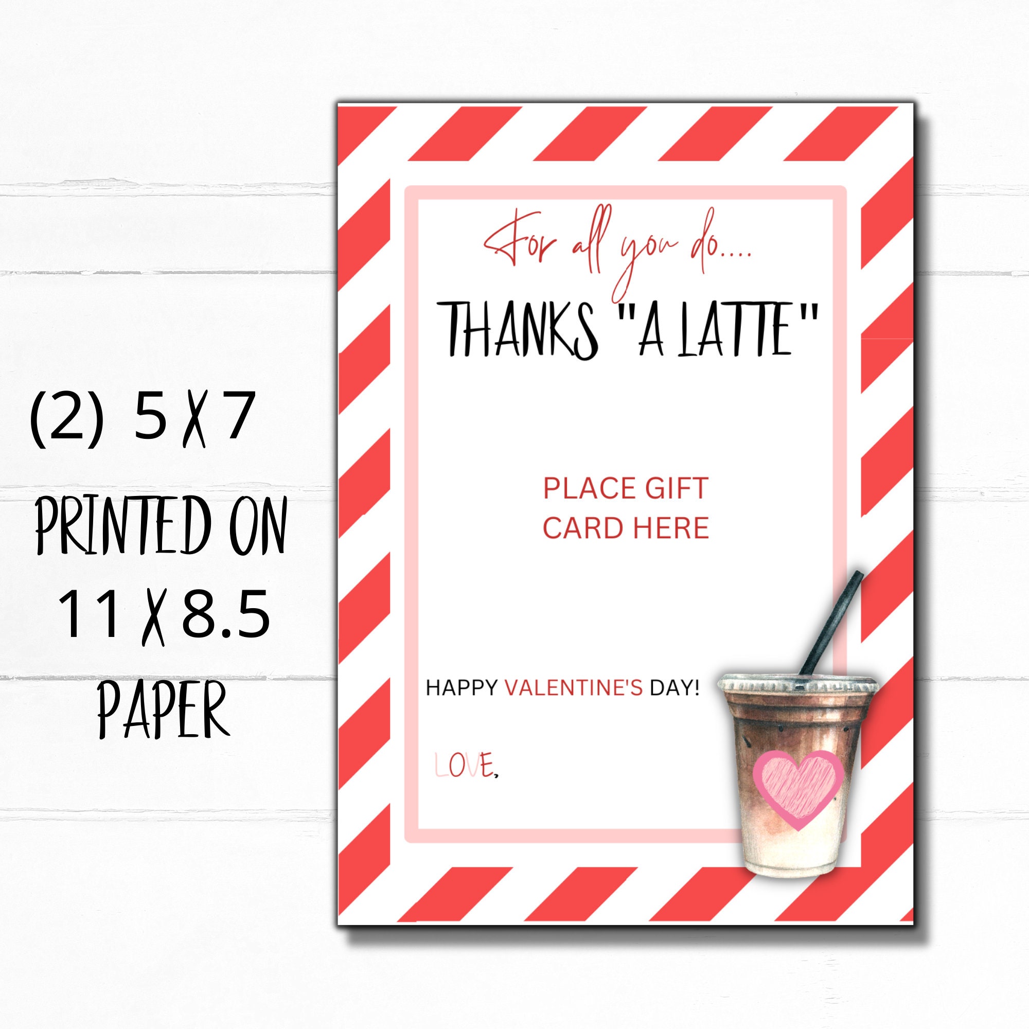 Printable Valentine's Day GIFT CARD Holder, Friend Valentine Gift ...