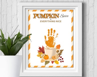 Fall Handprint Art, Fall Craft, Kids Handprint Art Craft, Fall Art for ...