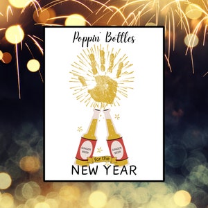 2025 New Years Handprint Art, New Year Craft, Kids Handprint Art Craft ...