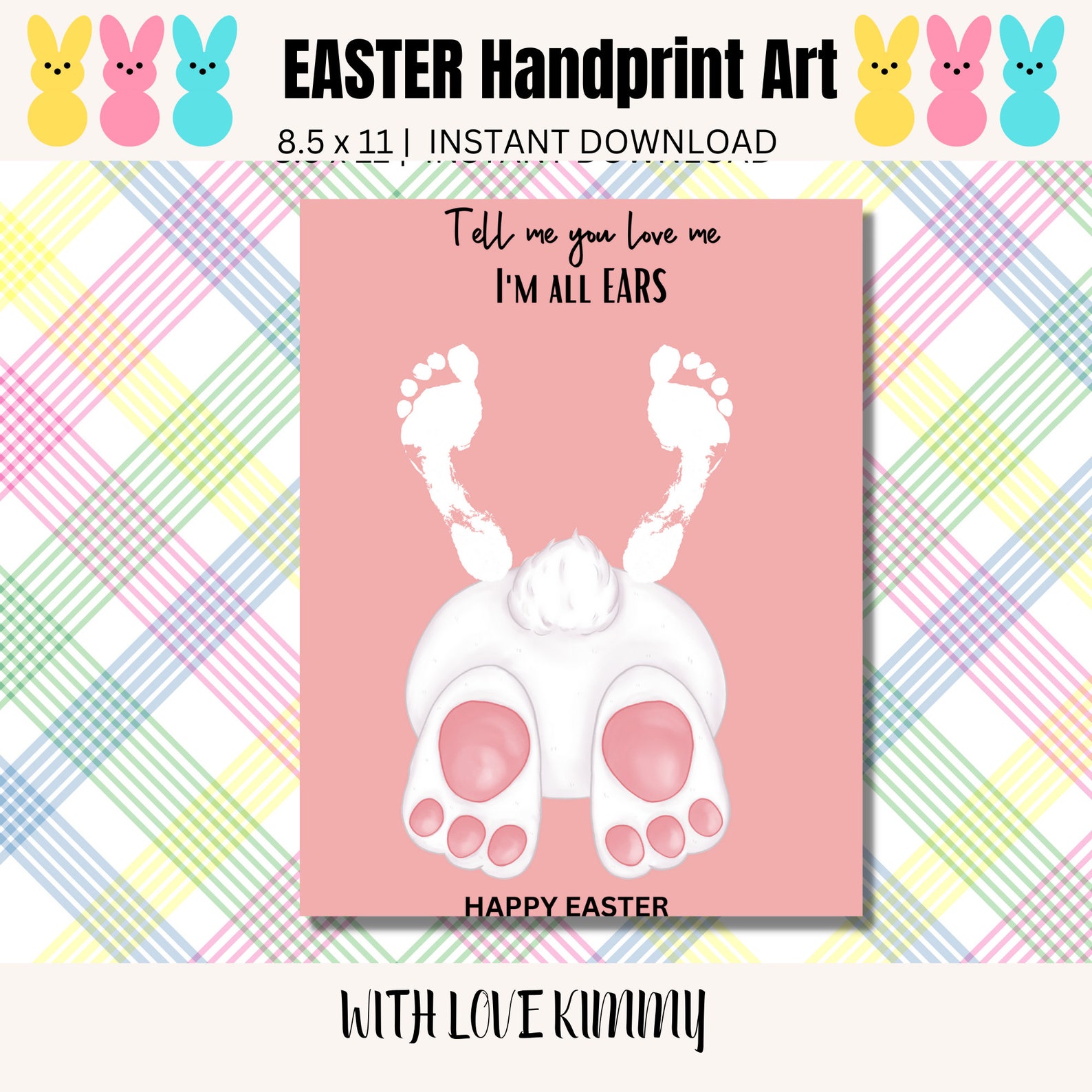 Easter Handprint Footprint Craft Printable, Preschool Craft, Easter ...