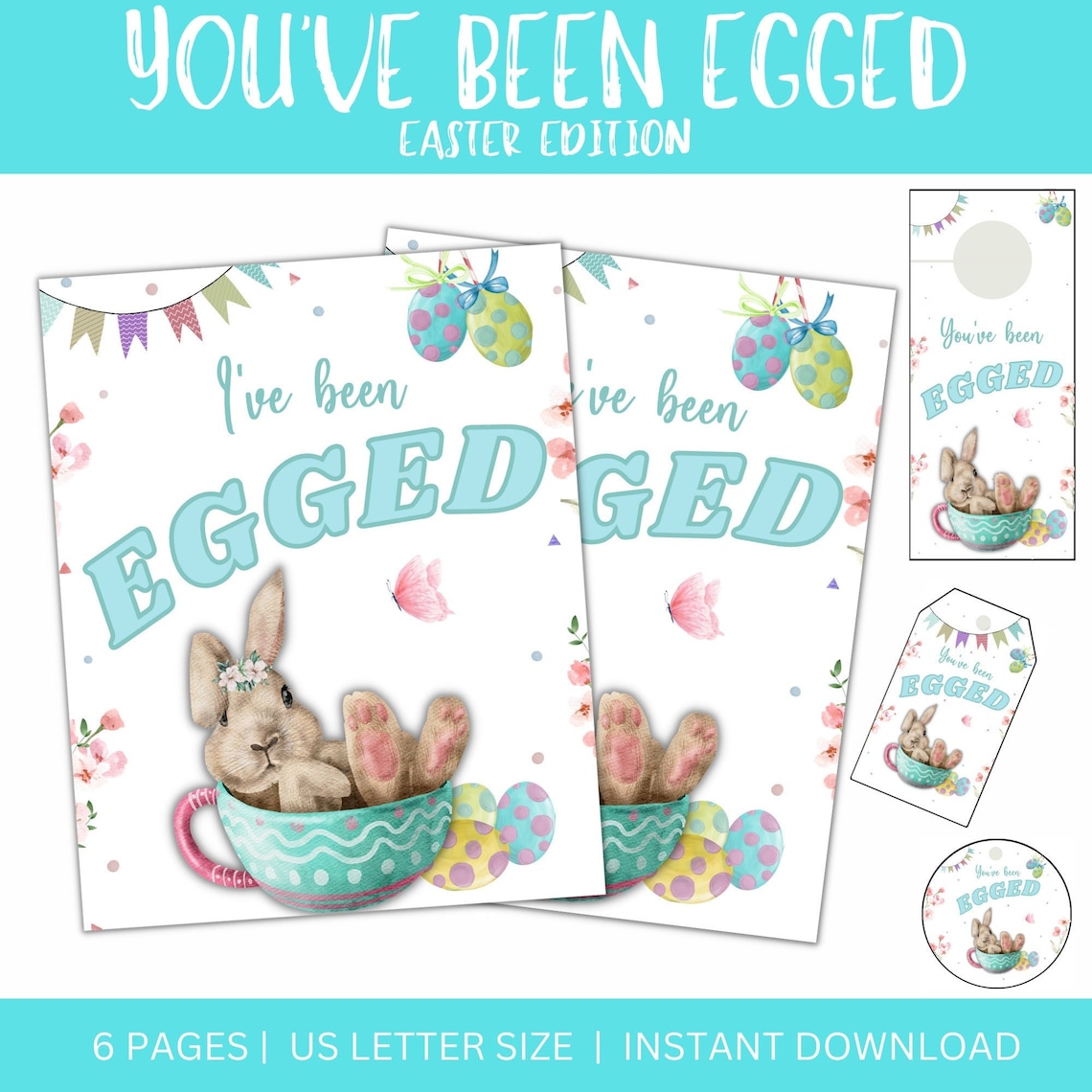 You've Been Egged Printable Bundle, We've Been Egged Kit, I've Been ...
