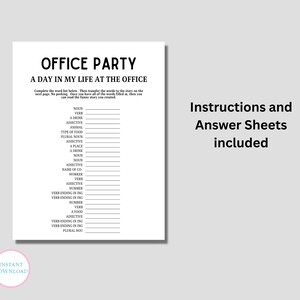 Office Party Game Bundle, Printable Work Party Games, Staff Game Idea ...