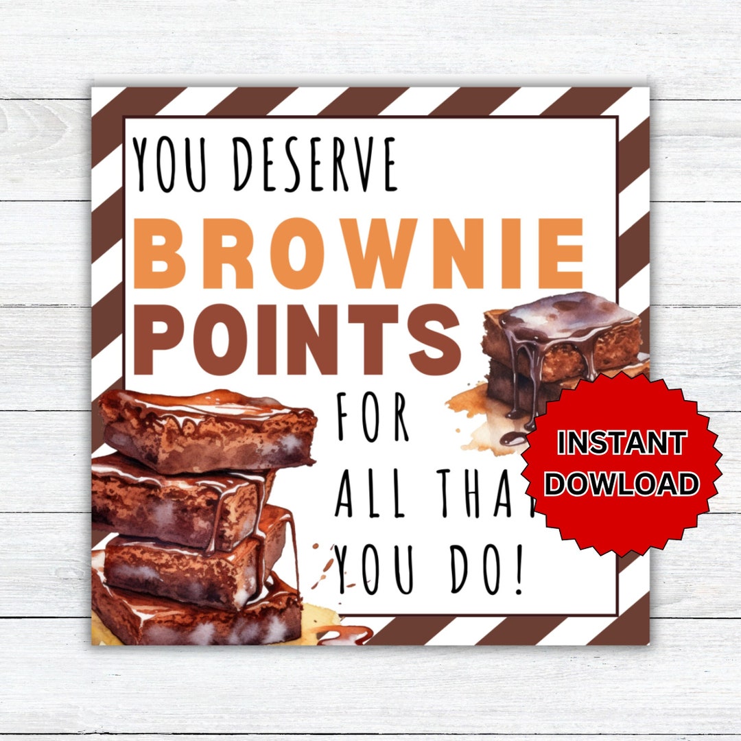 Appreciation Gift Tag, Brownie Points Teacher Appreciation, Staff Co ...