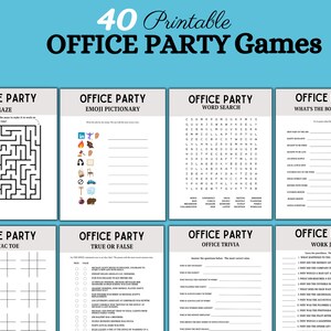 Office Party Game Bundle, Printable Work Party Games, Staff Game Idea ...