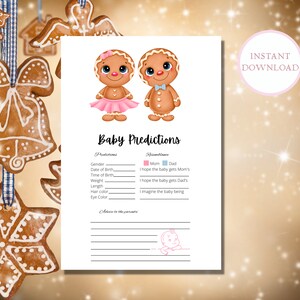 Gingerbread Baby Gender Reveal Printable Games Are Perfect for Your ...