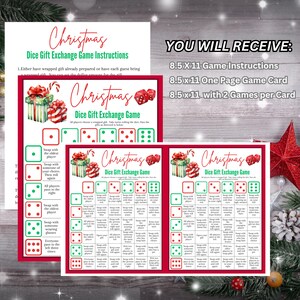Christmas Gift Exchange Dice Game, Xmas Gift Swap Game, Fun Holiday ...