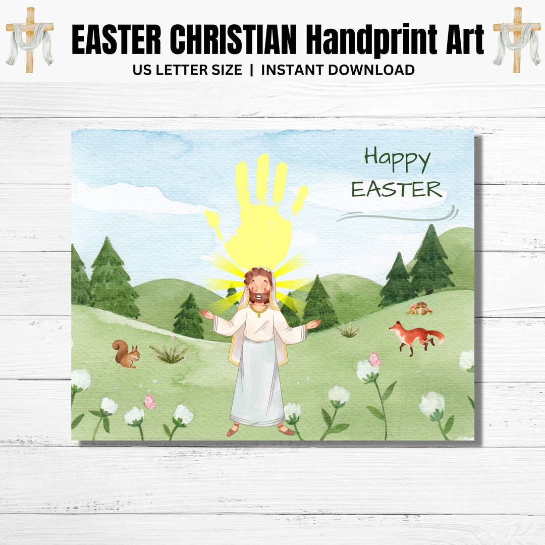 Easter Handprint Footprint Craft Printable, Preschool Craft, Easter ...