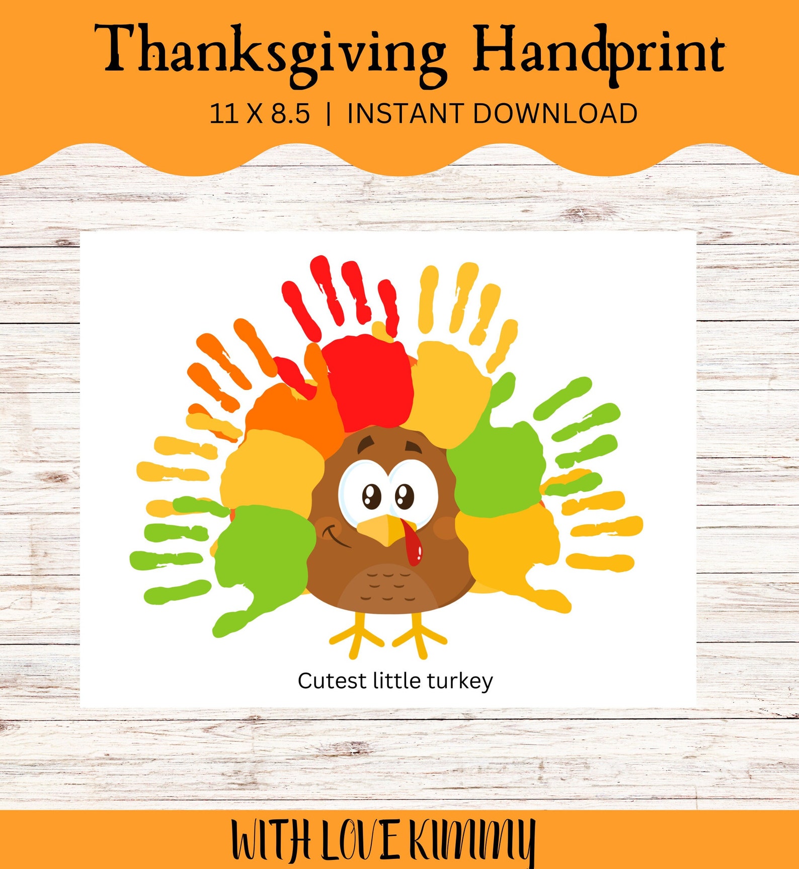 Thanksgiving Handprint Craft Printable, Thanksgiving Preschool Craft ...