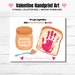 Valentine Handprint Craft ART Printable, Valentine Preschool Art ...