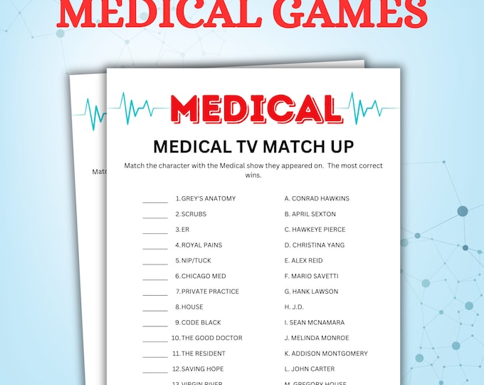 Medical Emoji Pictionary Game: Nurse Graduation, Hospital Party (PDF ...