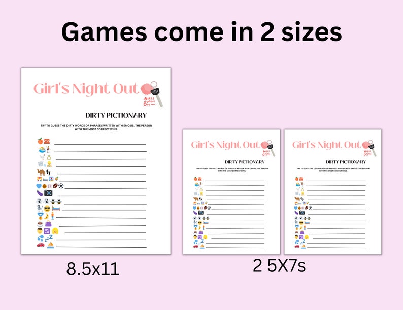 Printable Girls Night Out Game Bundle Party Games and Activities, Girls ...