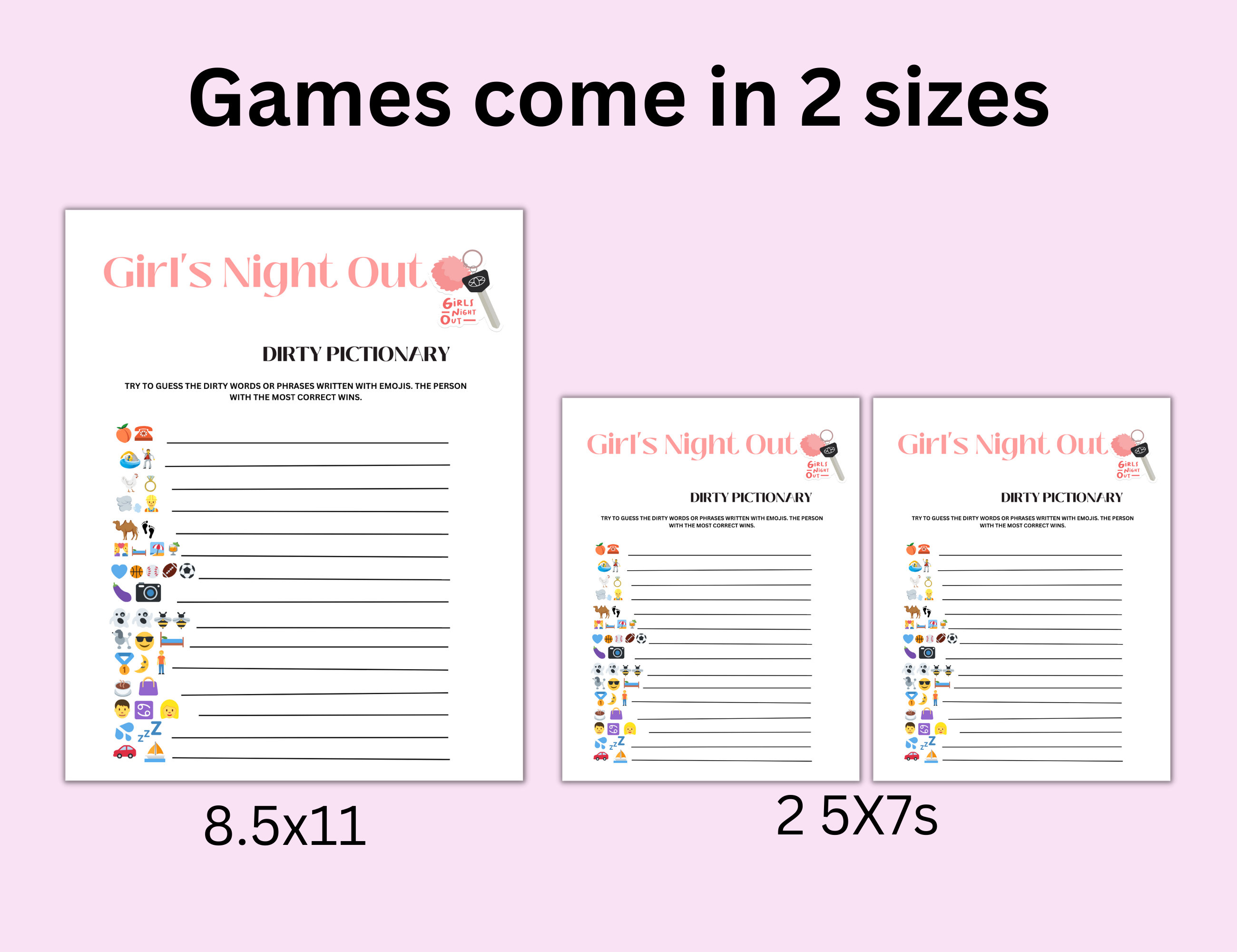 Printable Girls Night Out Game Bundle Party Games and Activities, Girls ...