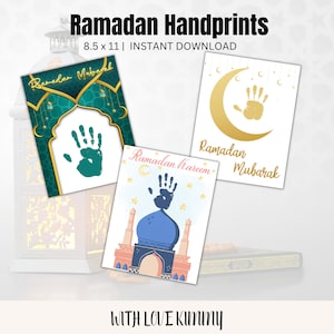 10 Ramadan Footprint Handprint Craft ART Printable, EID Preschool Art ...