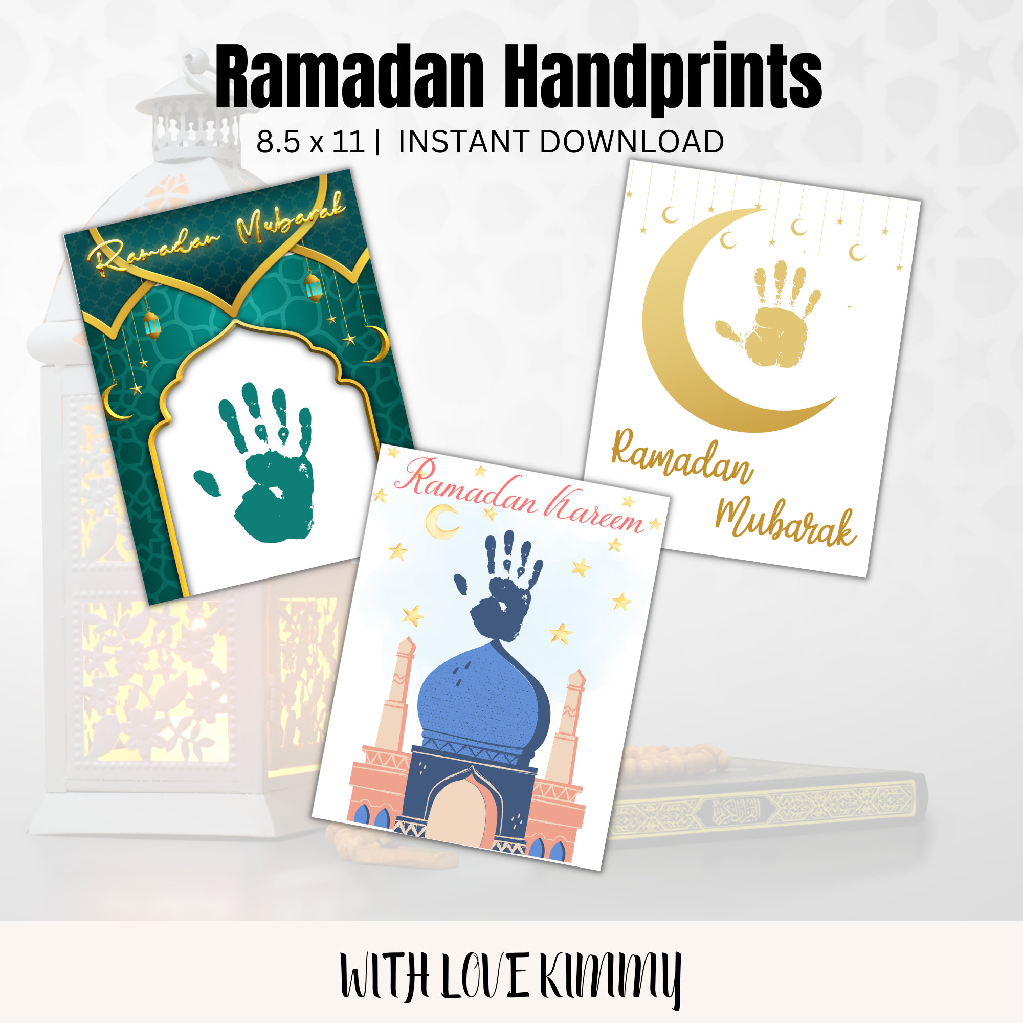10 Ramadan Footprint Handprint Craft ART Printable, EID Preschool Art ...