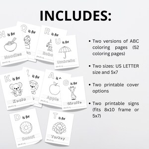 Baby Shower ABC Coloring Pages, ABC Baby's First Book, Baby Keepsake ...