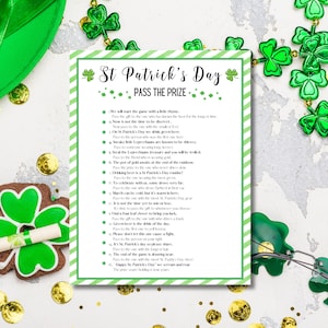Printable St Patrick's Day Pass the Prize Game, St Paddy's Day Game ...