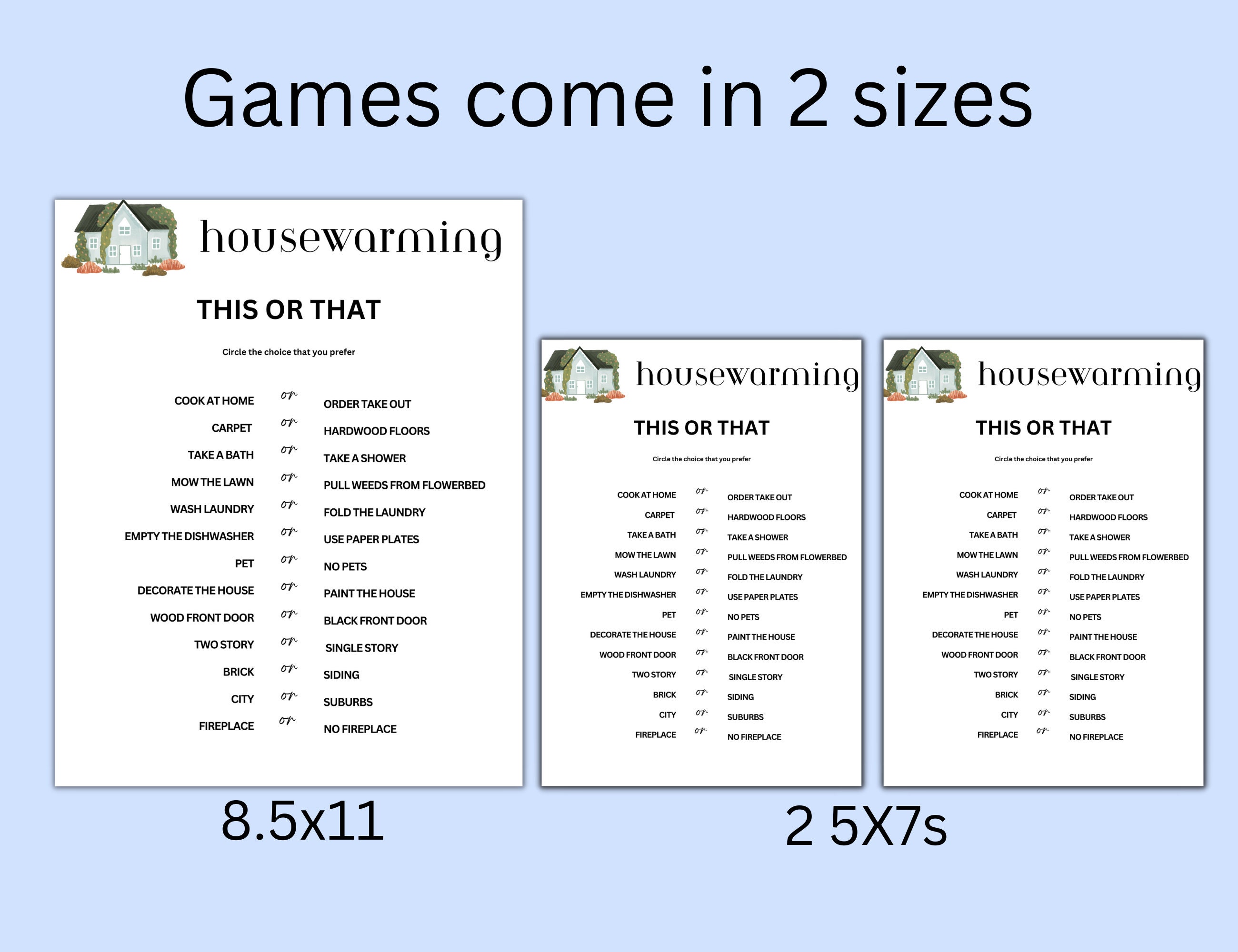 Housewarming Game Bundle, Printable New House Games, Housewarming Ideas ...