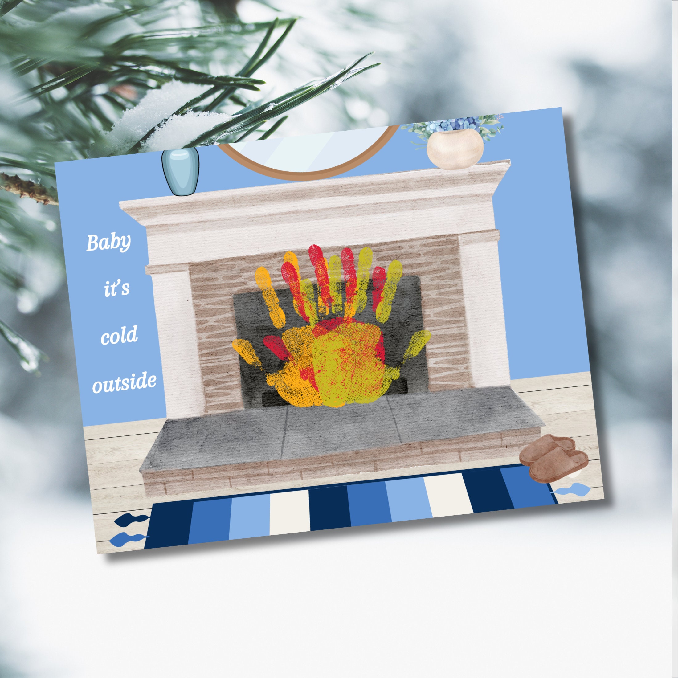 Winter Handprint Art , Winter Craft, Kids Handprint Art Craft, Art for ...