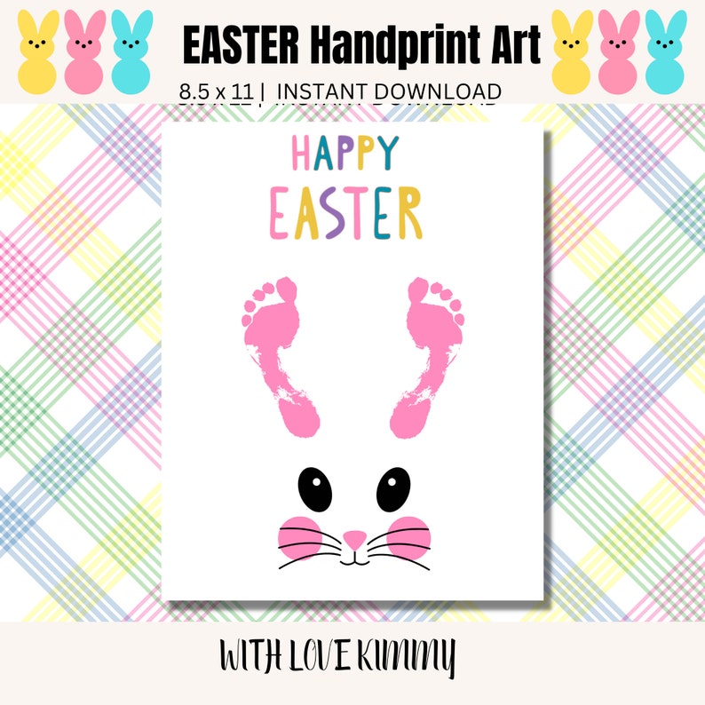 Easter Handprint Footprint Craft Printable, Preschool Craft, Easter ...