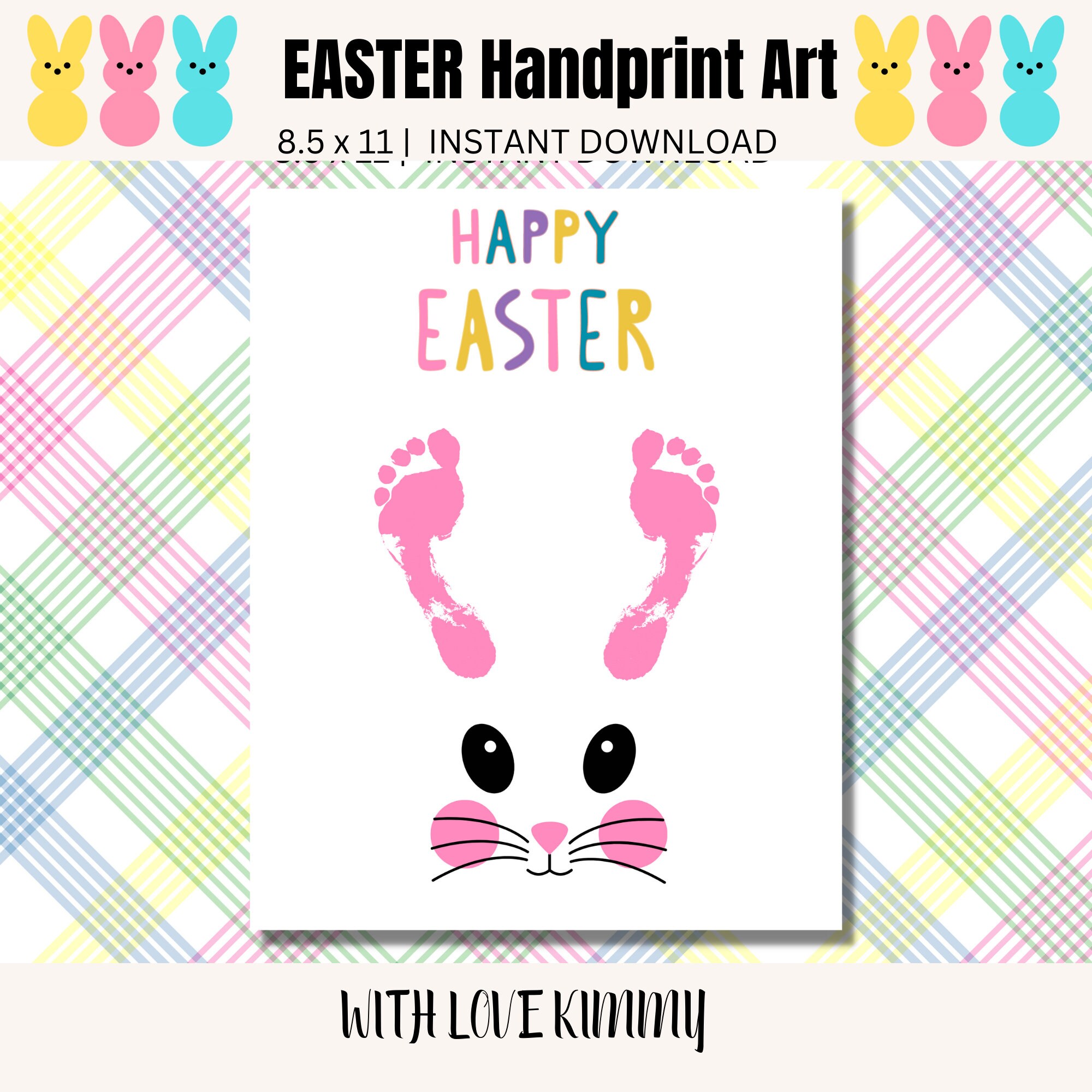 Easter Handprint Footprint Craft Printable, Preschool Craft, Easter ...