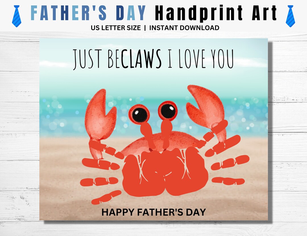 Father's Day Handprint Activity, Father's Day Printable, Happy Father's ...