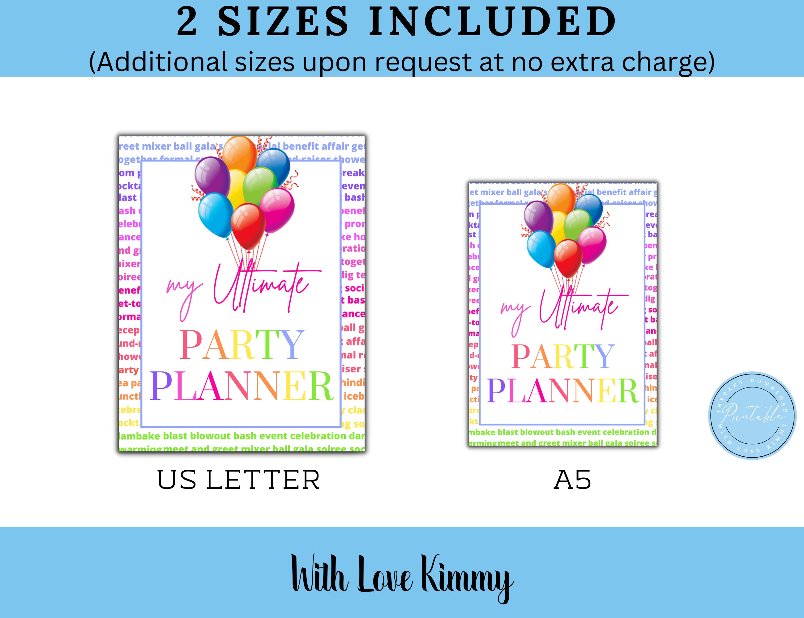 Printable Party Planner, Happy Birthday Party Organizer, Surprise Party ...