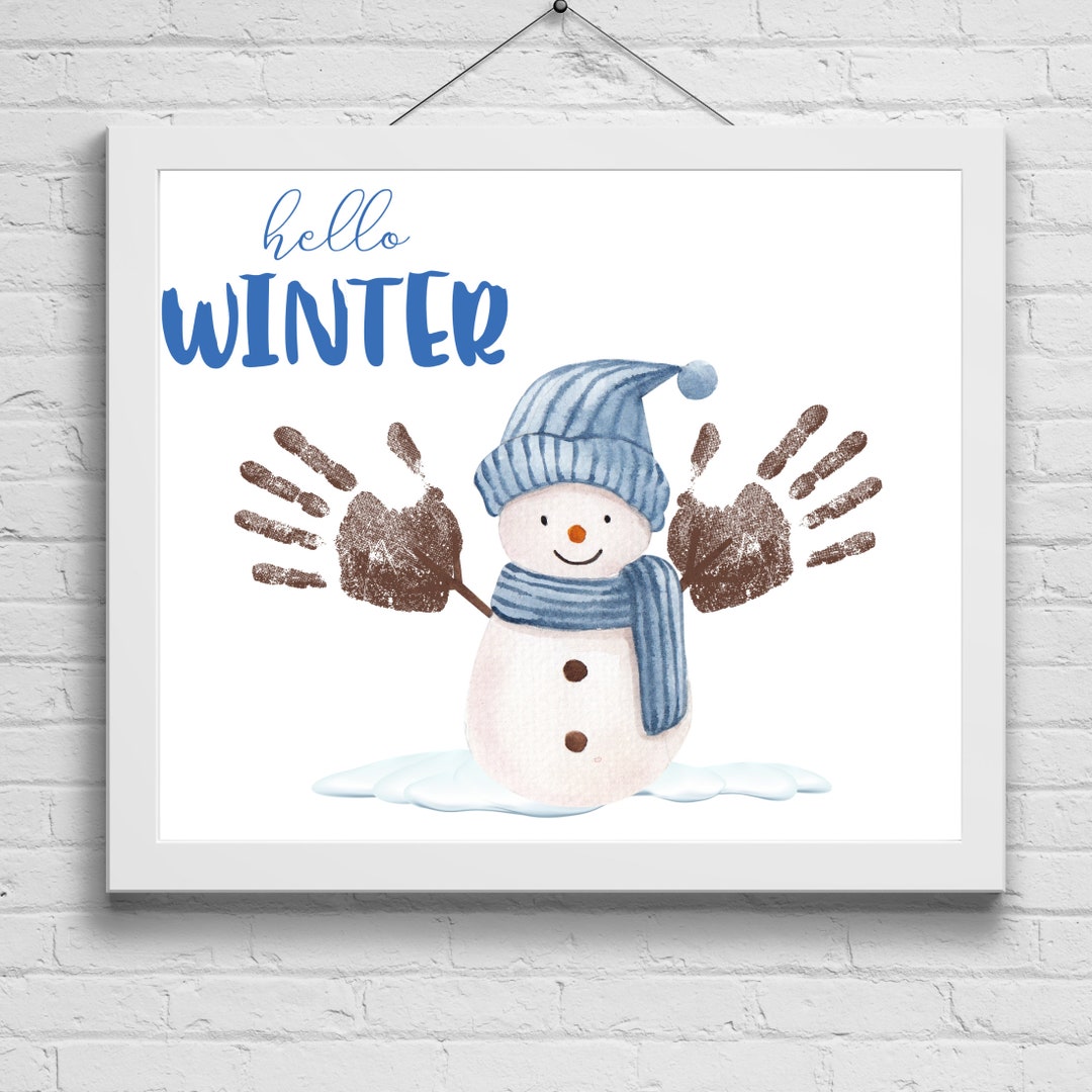 Winter Handprint Art , Winter Craft, Kids Handprint Art Craft, Art for ...