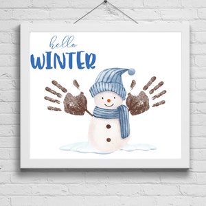 Winter Handprint Art , Winter Craft, Kids Handprint Art Craft, Art for ...