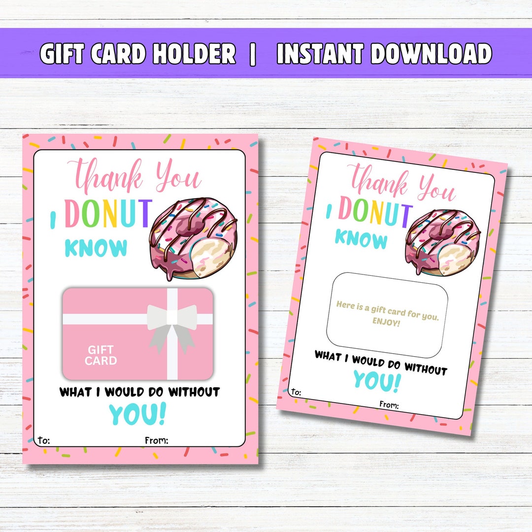 Teacher Appreciation Printable Gift Card Holder, Teacher Gift Card ...