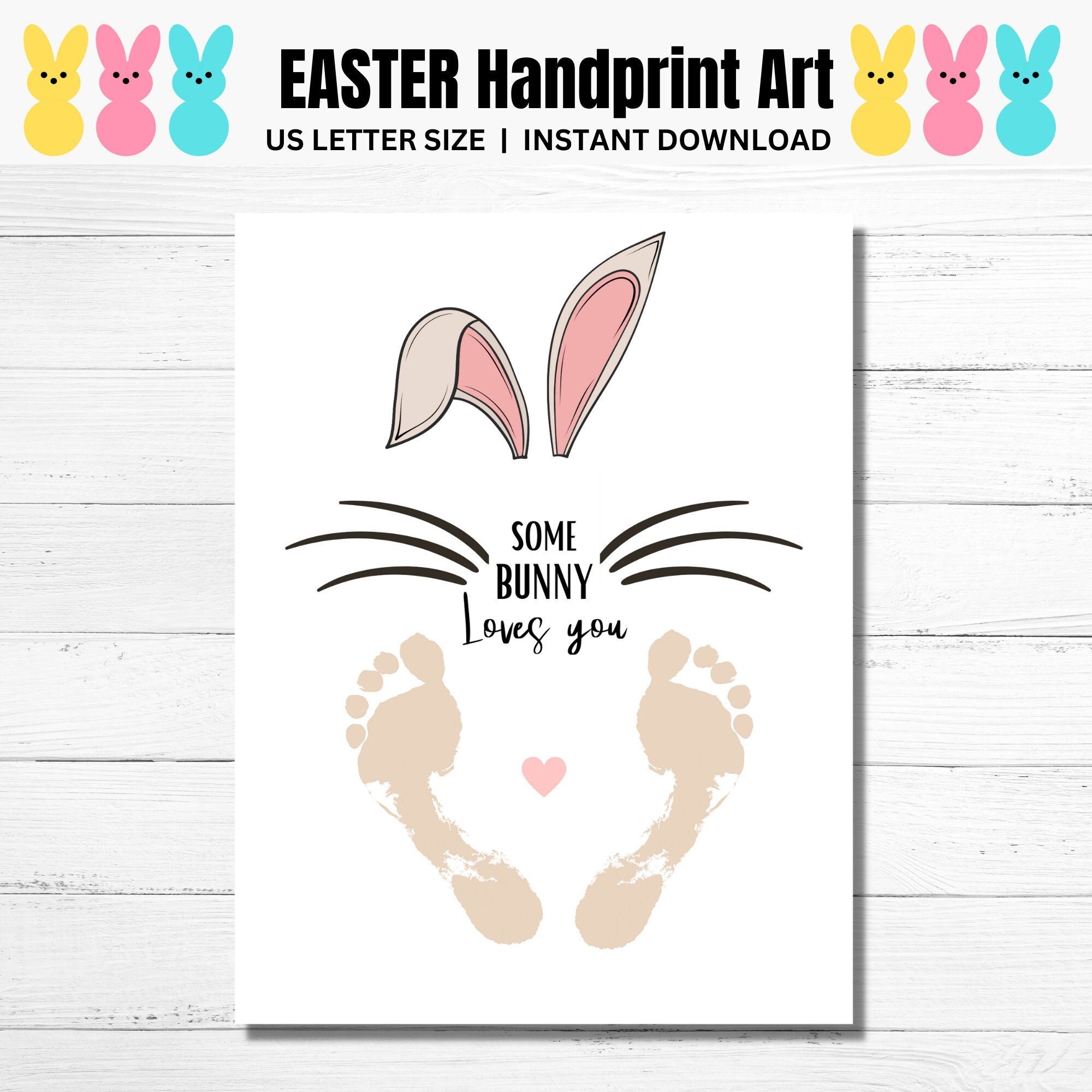 Easter Handprint Footprint Craft Printable, Preschool Craft, Easter ...