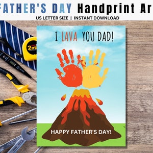 Father's Day Handprint Activity, Father's Day Printable, Happy Father's ...