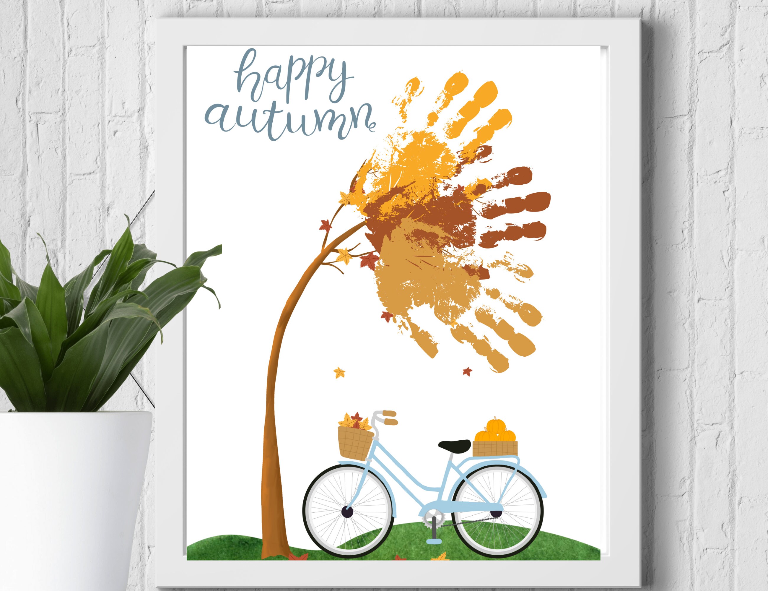 Fall Handprint Art Fall Craft Kids Handprint Art Craft Fall - Etsy