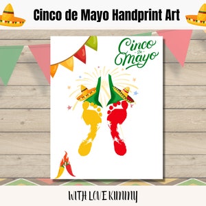 Cinco De Mayo Craft, Cinco De Mayo Handprint and Footprint, Printable ...
