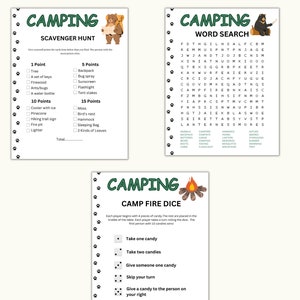 Camping Games Bundle for Kids & Adults, Camping Activities, Family ...