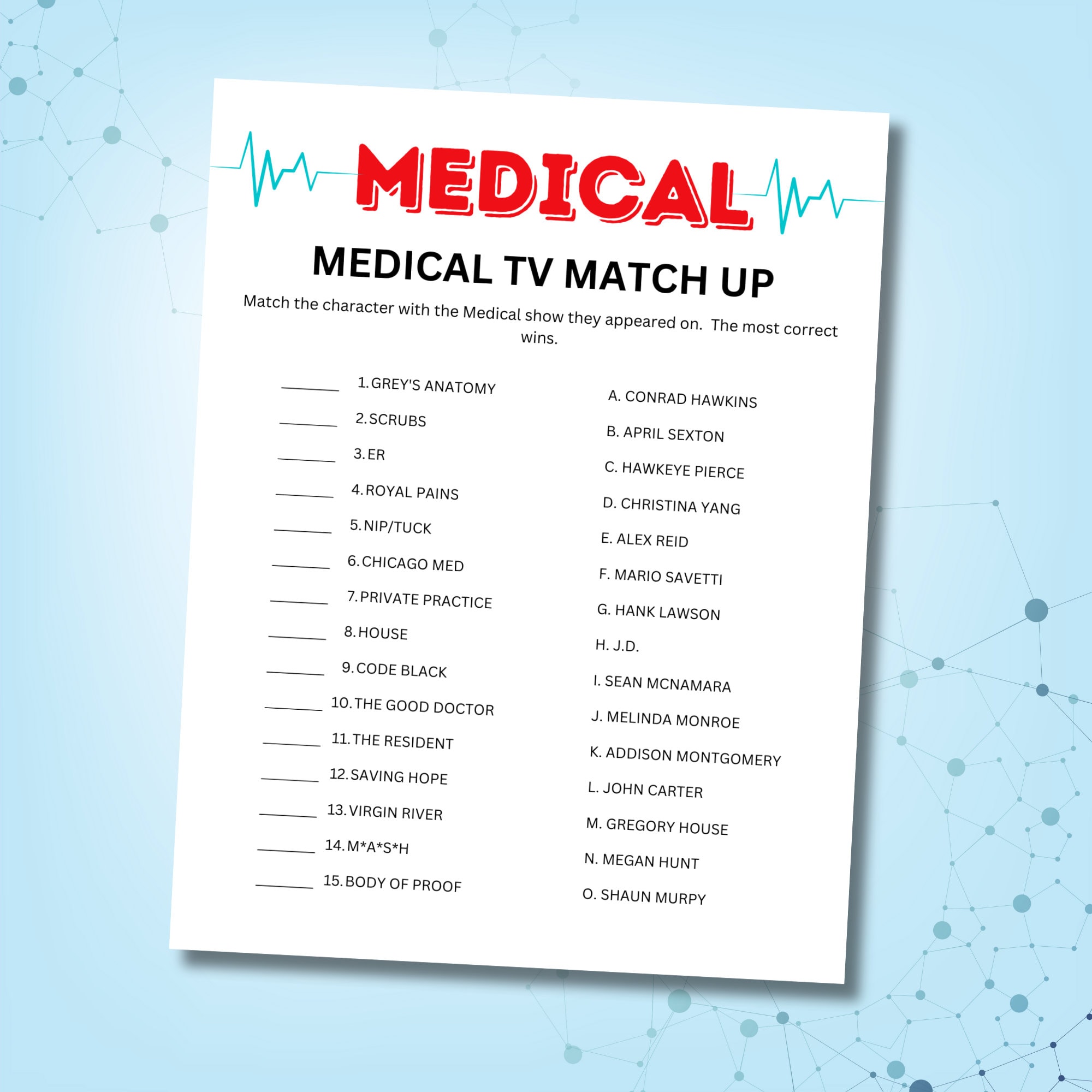 Medical Game, Printable Nursing Games, Doctor Games, Radiology Games ...