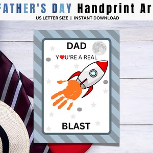 Father's Day Handprint Activity, Father's Day Printable, Happy Father's ...