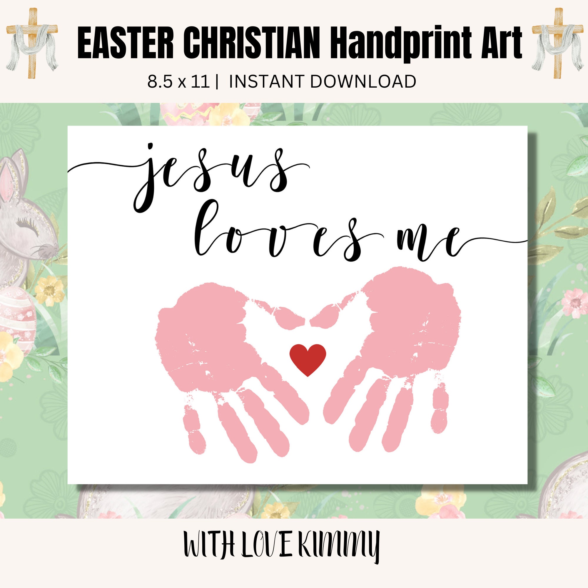 Easter Handprint Footprint Craft Printable, Preschool Craft, Easter ...