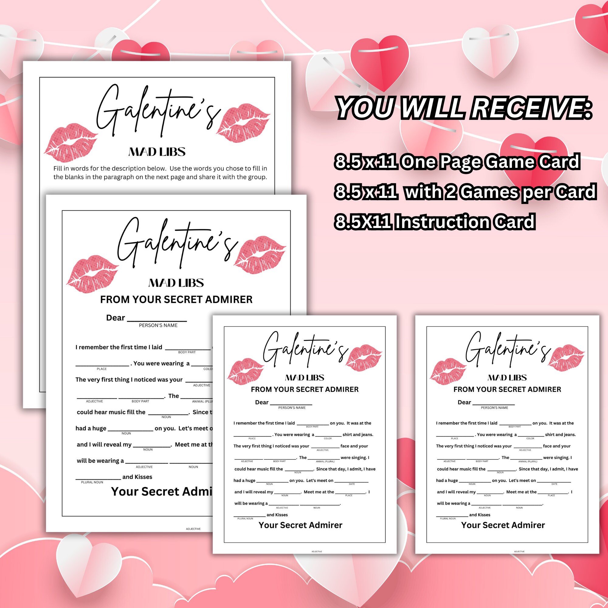 Printable Galentine's Day Game, MAD LIBS Party Game and Activity, Party ...