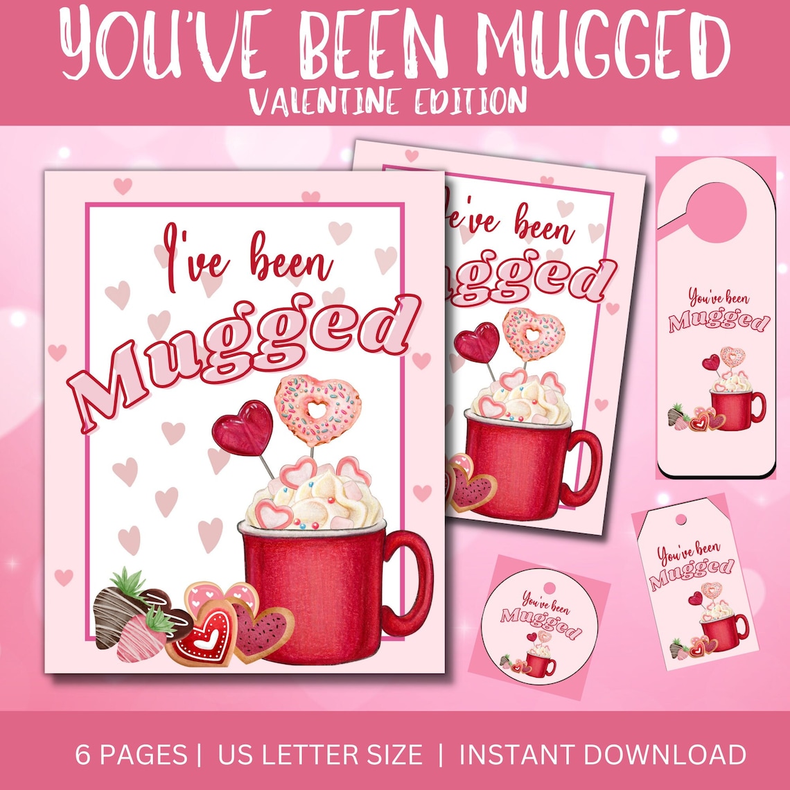 You've Been Mugged Printable Bundle, We've Been Mugged Kit, I've Been ...
