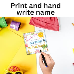 Editable Summer Fun in Sun Gift Tag, Teacher Appreciation, End of ...