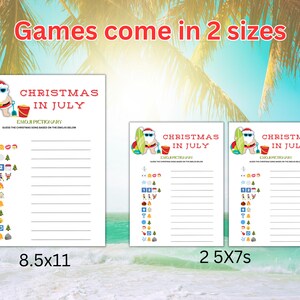 Christmas in July Party Games Bundle, Christmas in July Games, Christms ...