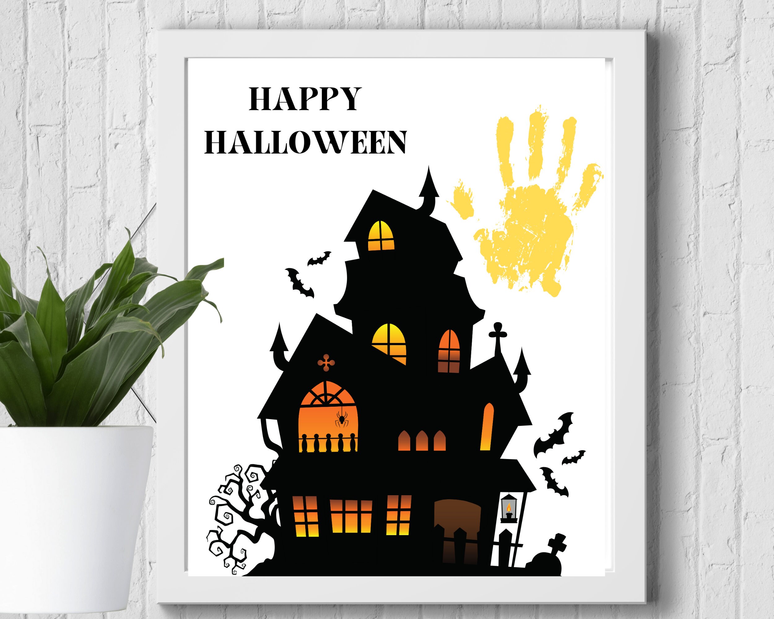 Halloween Handprint Footprint Art, Halloween Craft, Kids Art Craft ...