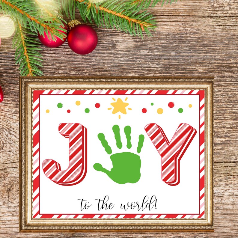 Christmas Handprint Craft, Winter Handprint Art, Printable Preschool ...