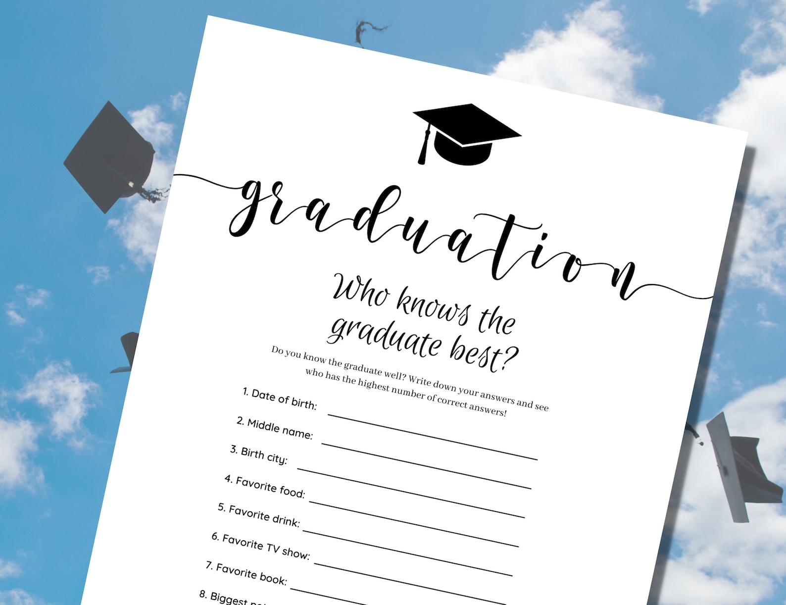 Printable Graduation Games, Who Knows Graduate Best 2024 Graduation ...