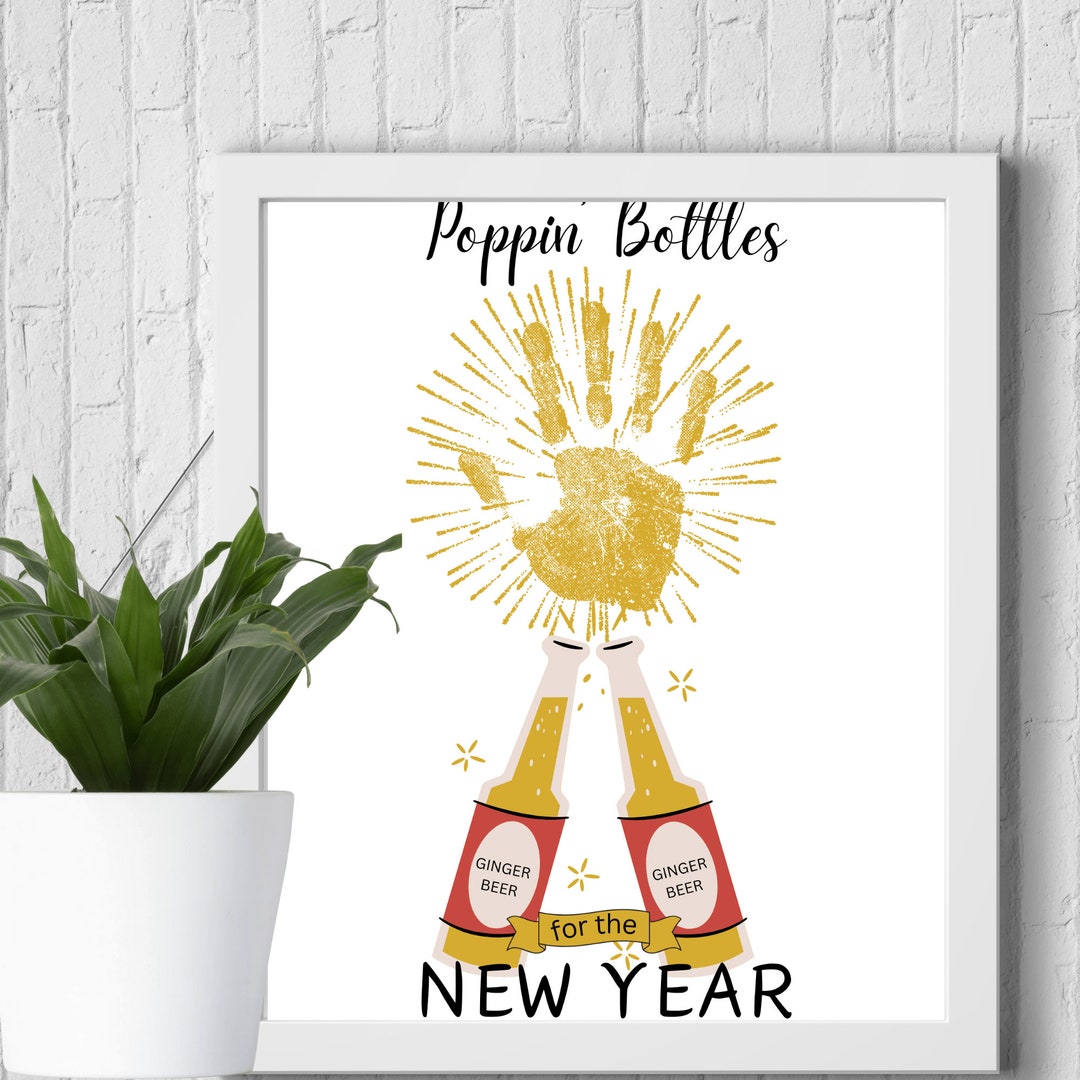 2025 New Years Handprint Art, New Year Craft, Kids Handprint Art Craft ...