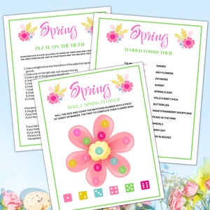 Printable SPRING Game Bundle, Spring Party Games and Activities, Kids ...
