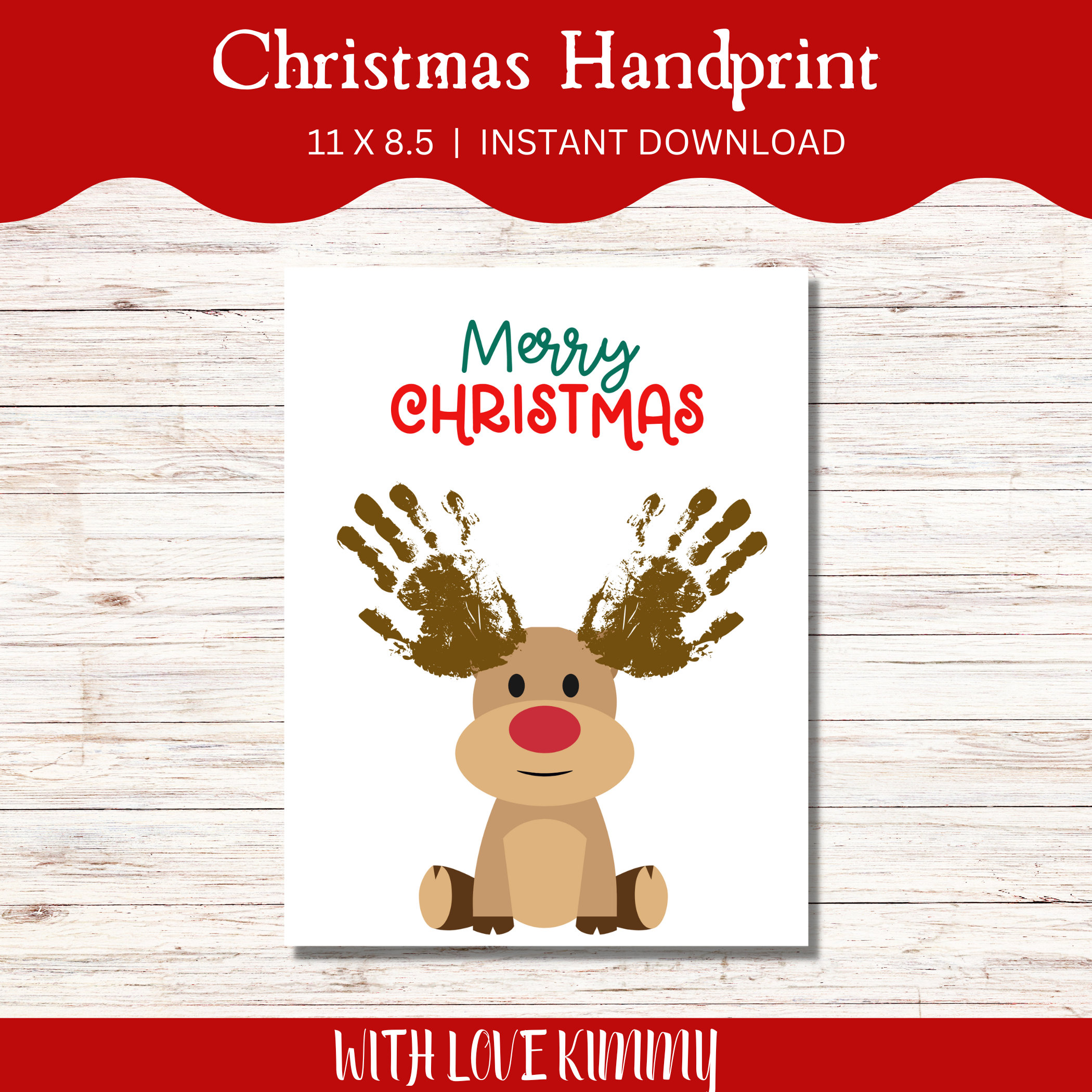 Christmas Handprint Craft Printable Bundle, Christmas Preschool Craft ...